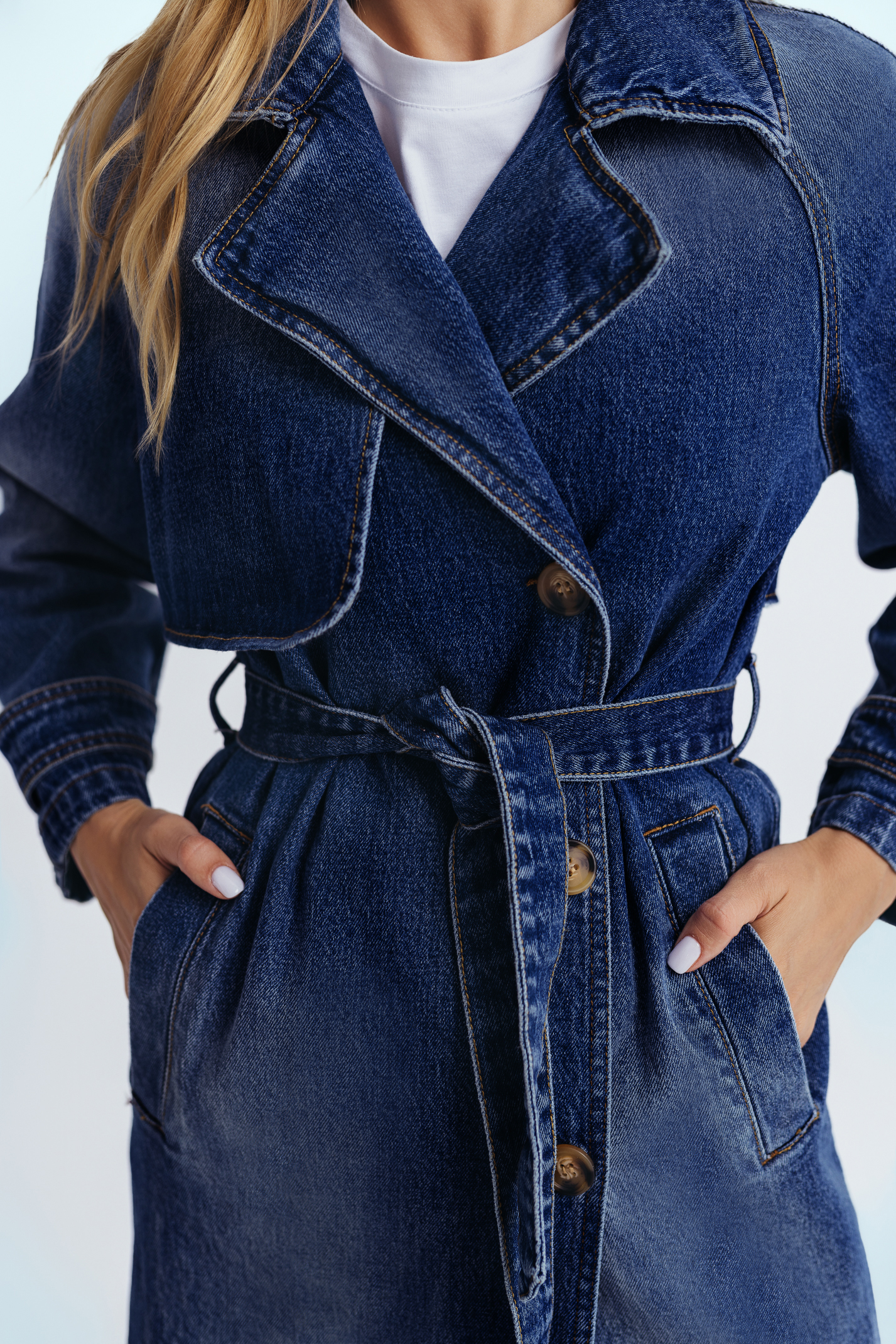 Legend Mantili - Ženski jeans mantil sa kaišem | Legend World Wide